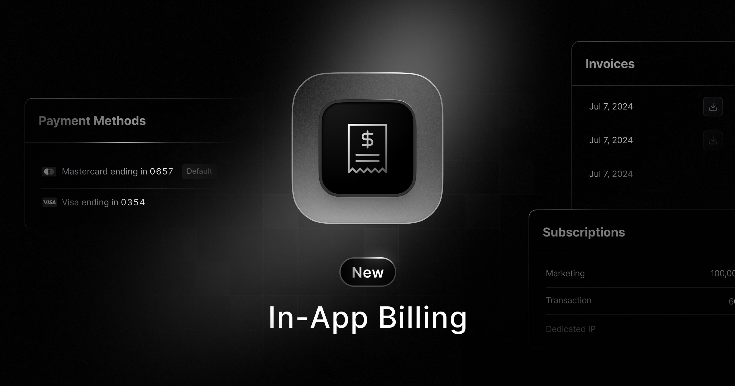 In-App Billing · Resend